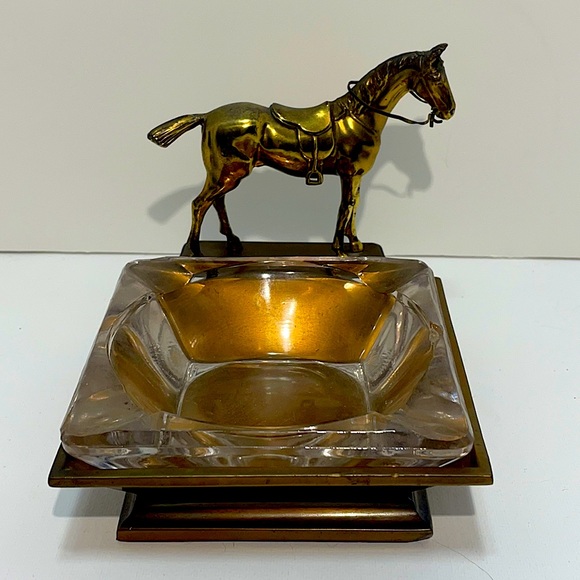 Ronson | Dining | Vintage Ronson Brass Horse Ashtray | Poshmark